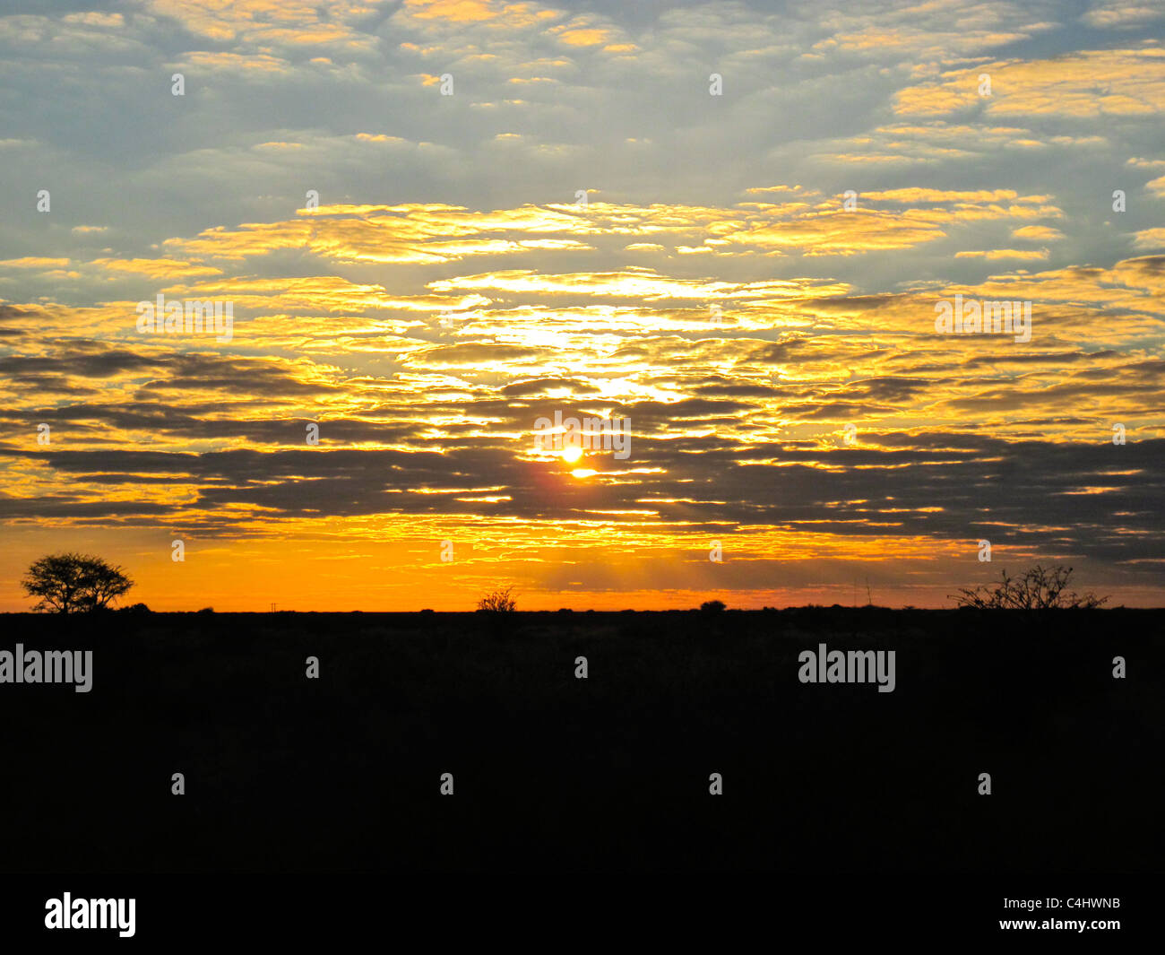 Sunset in Botswana, Southern Africa Stock Photo - Alamy