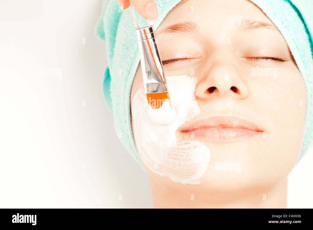 Picture of a woman at spa procedures Stock Photo - Alamy