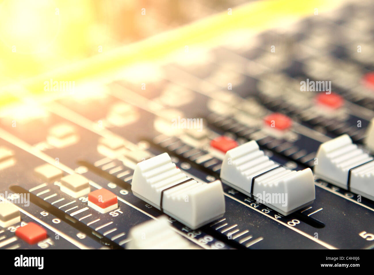 mixing desk background pattern Stock Photo - Alamy
