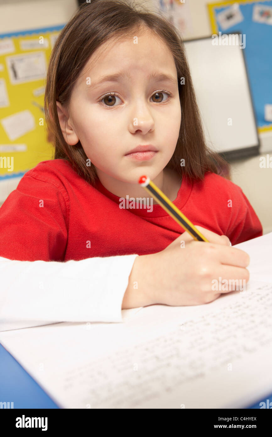 Stressed child classroom hi-res stock photography and images - Alamy