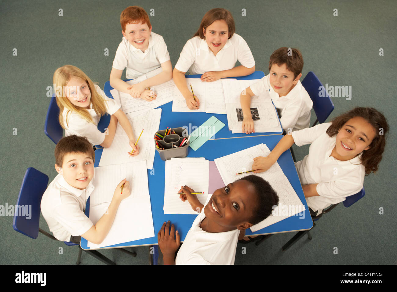 Overhead Working With Children High Resolution Stock Photography and ...