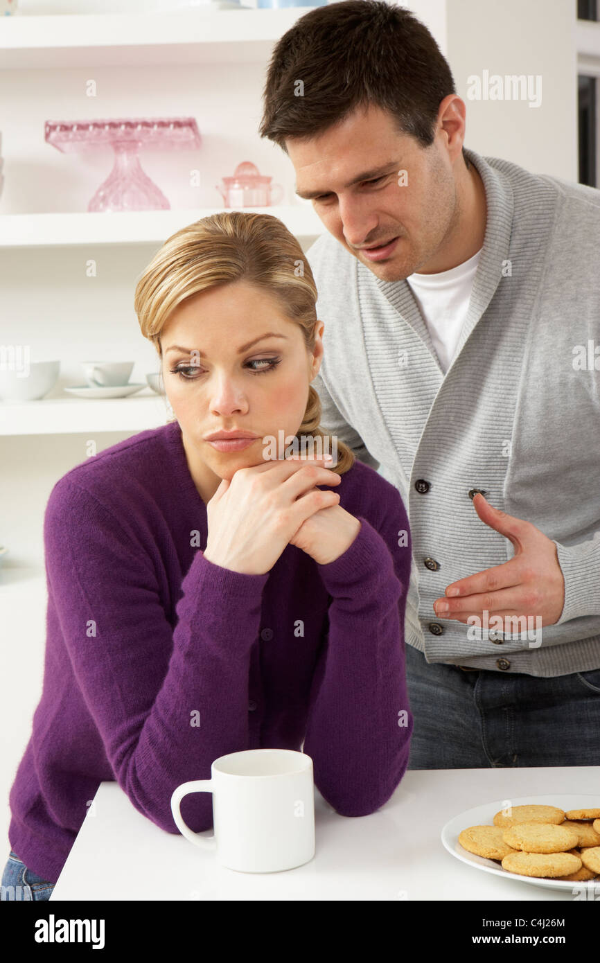 Couple Having Argument At Home Stock Photo - Alamy