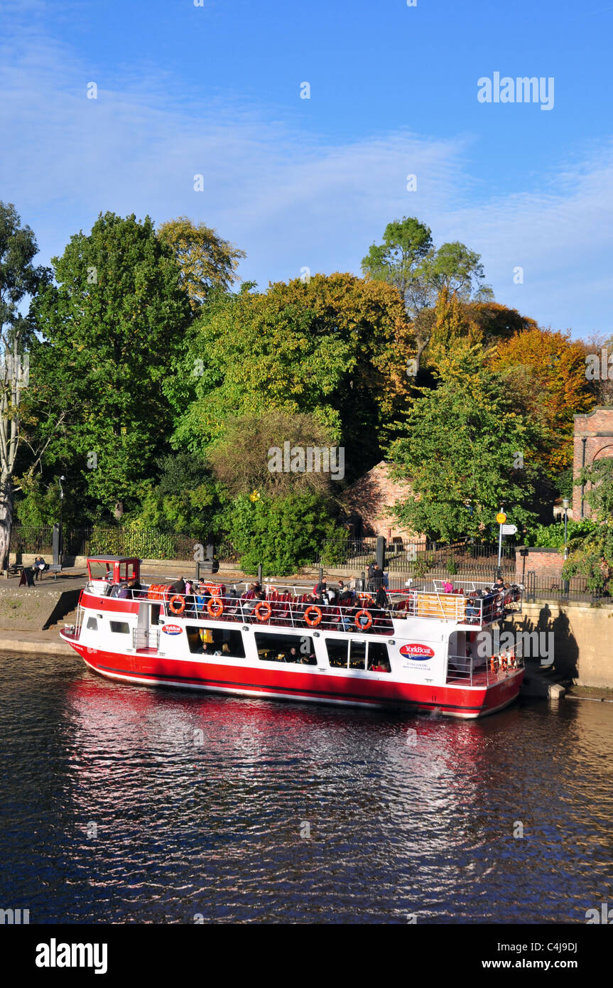 River Ouse and tourist boat, York, UK Stock Photo - Alamy