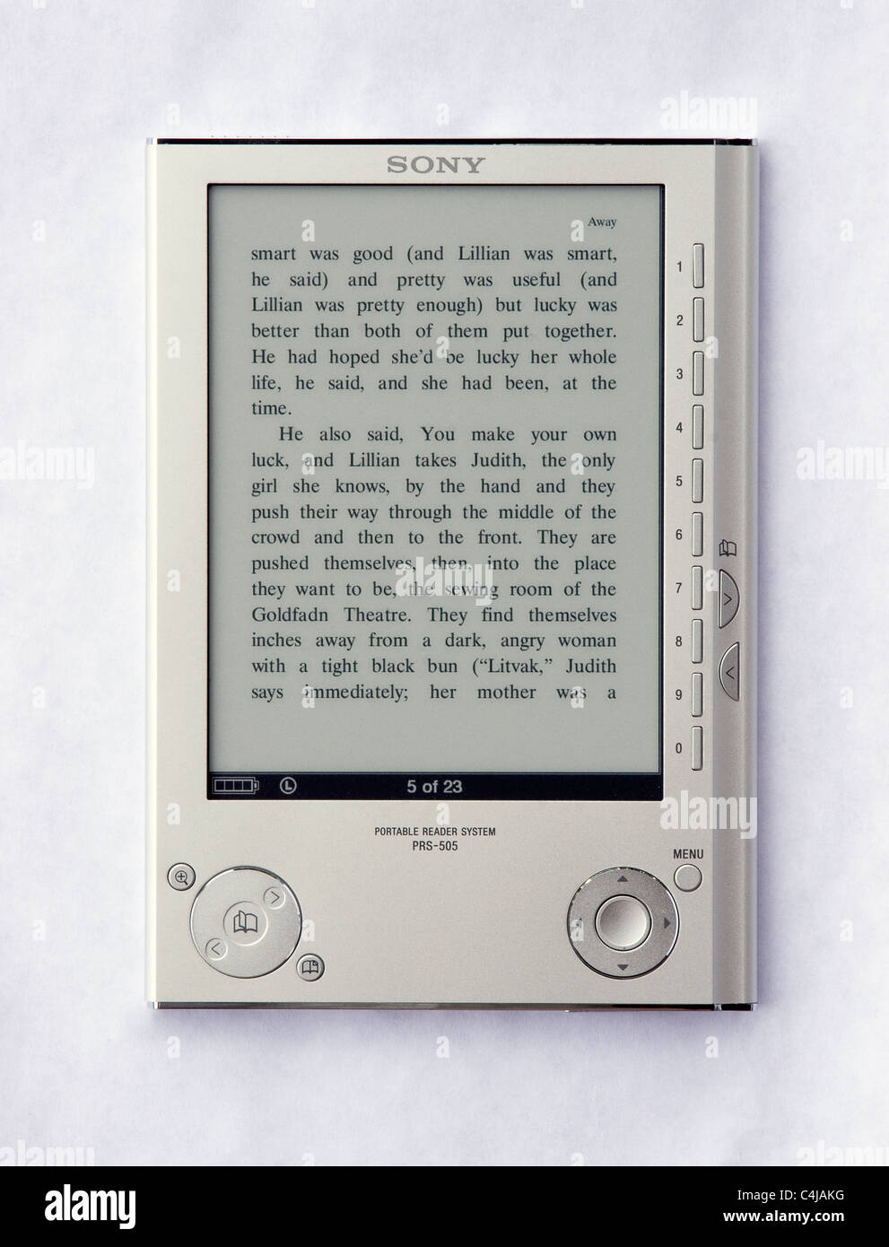 e Reader, a digital electronic portable book storage and reading device ...