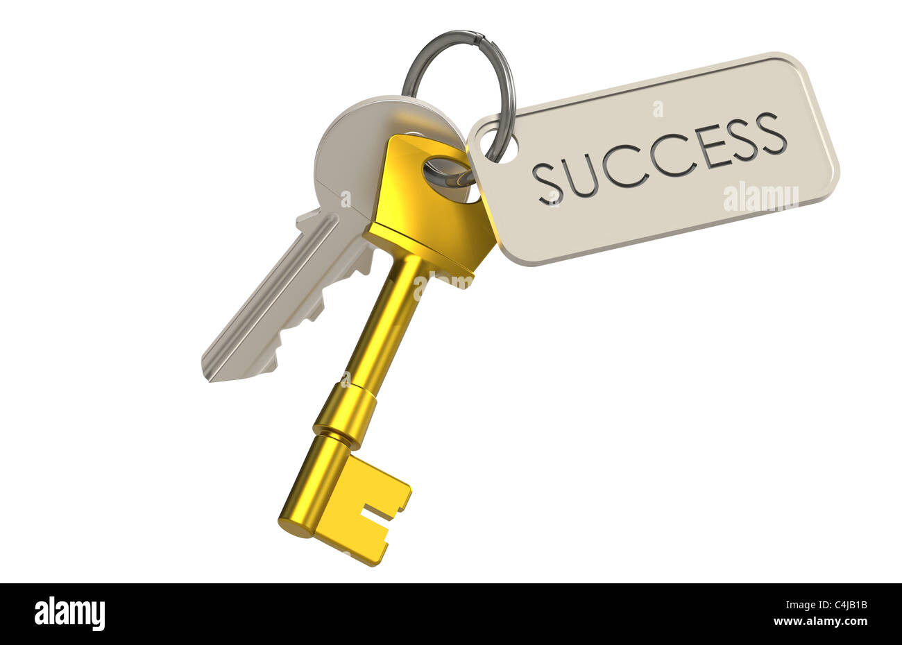 Gold key ring Cut Out Stock Images & Pictures - Alamy
