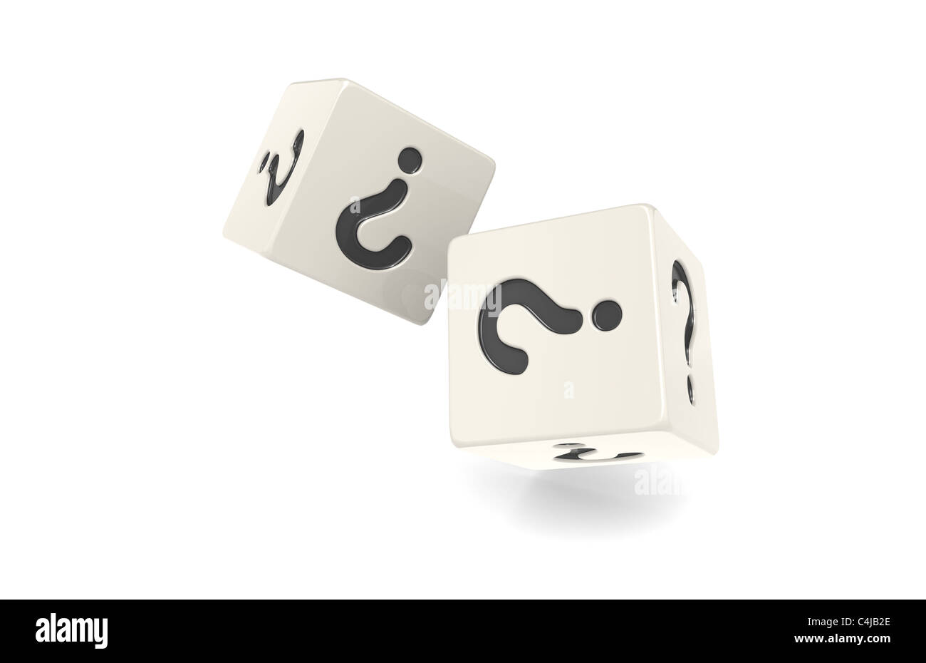 Dice with Question Mark. White Stock Photo - Alamy