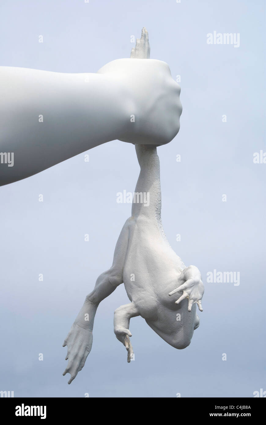 Part of Charles Ray's 'Boy with a Frog' (2009) on the Punta della ...
