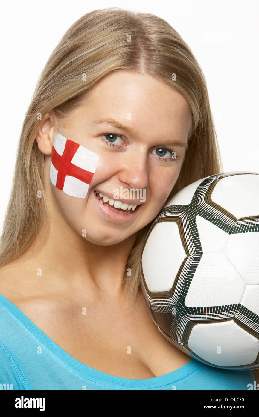 Young female football fan st hi-res stock photography and images - Alamy
