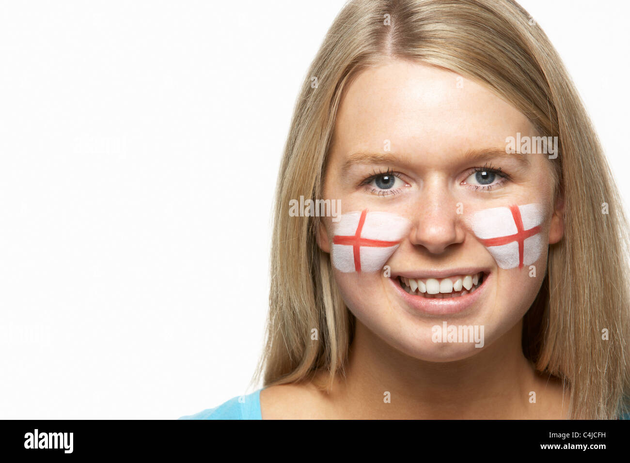 England fan with painted face hi-res stock photography and images - Alamy