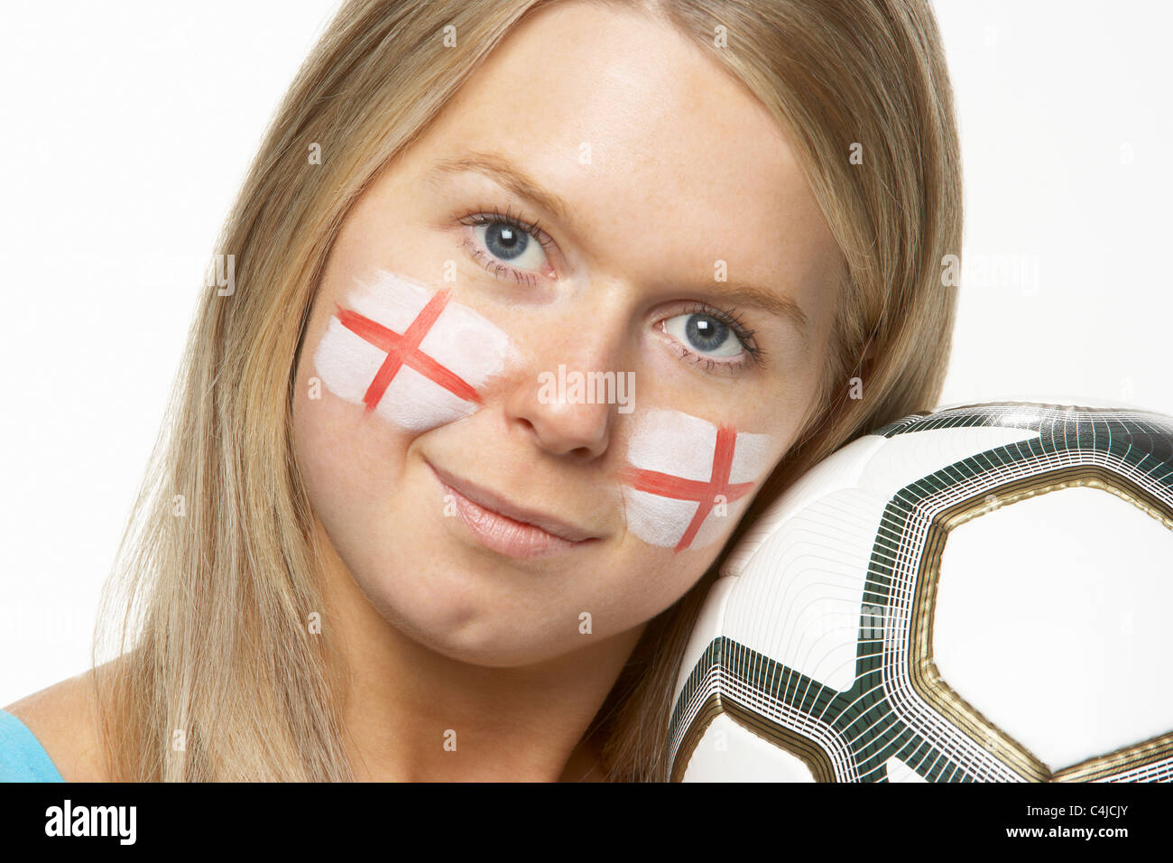 Painted st georges flag on face hi-res stock photography and images - Alamy