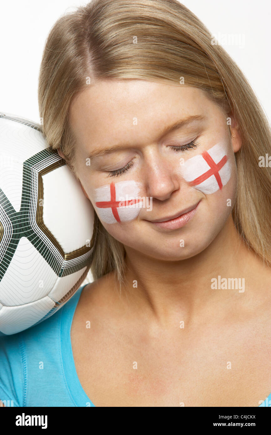 England female football fan hi-res stock photography and images - Alamy