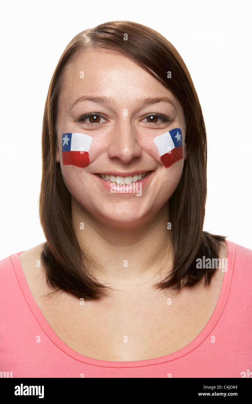 Chile painted flag hi-res stock photography and images - Alamy