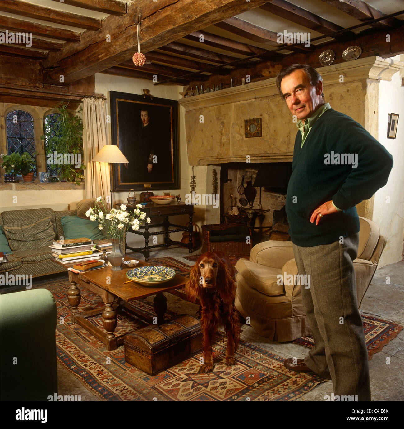 "Sir Anthony Denny" at home in Somerset 1994 Stock Photo - Alamy