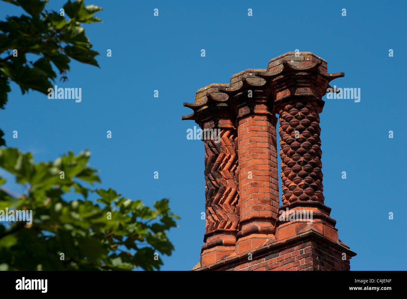 Decorative Brickwork Chimneys High Resolution Stock Photography and ...
