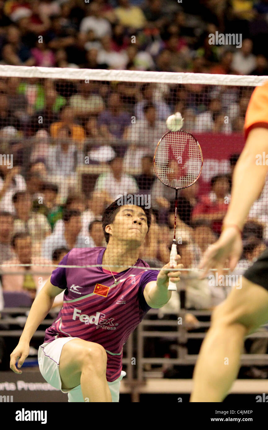 Fu Haifeng of China during their Mixed Doubles Quarter-finals match of ...