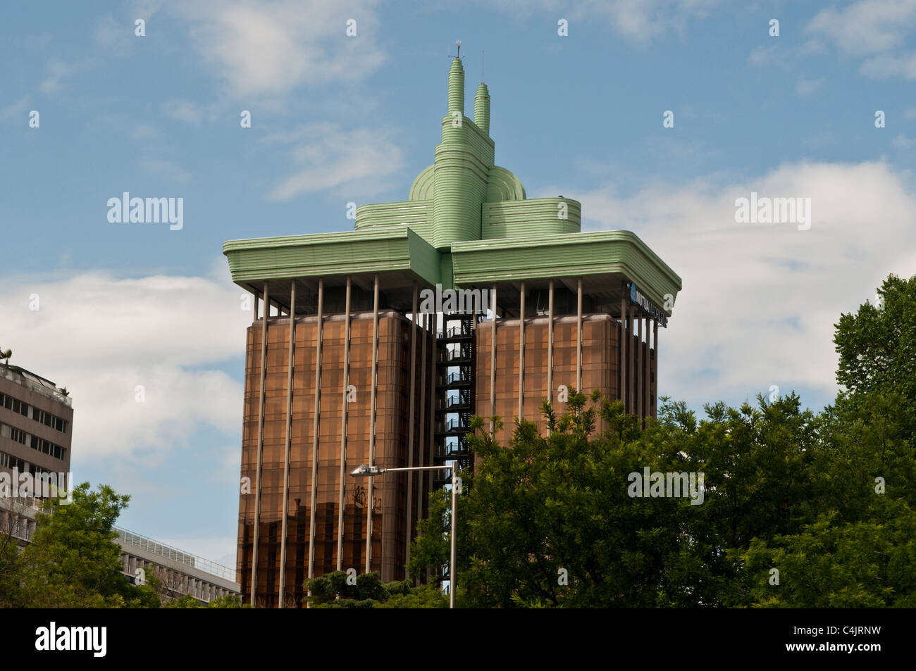 Torres de Colon on Plaza de Colon, Columbus Square, Madrid, Spain Stock ...