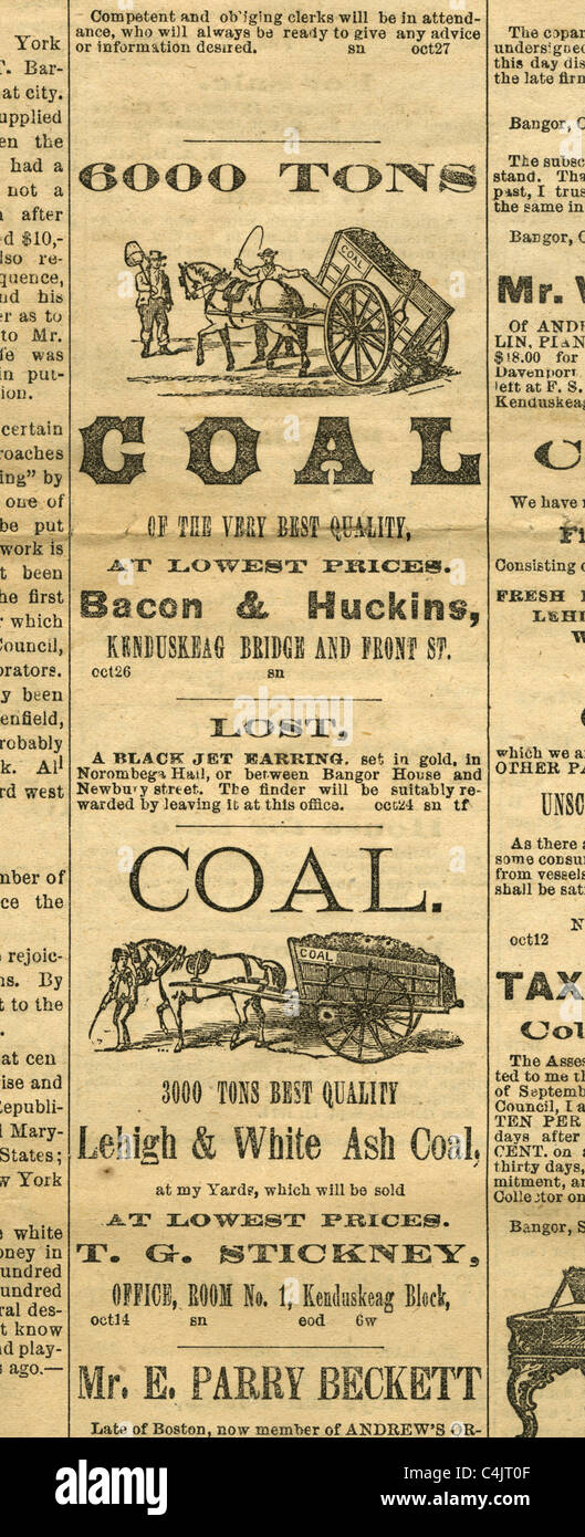 Advertisements 1800's hi-res stock photography and images - Alamy