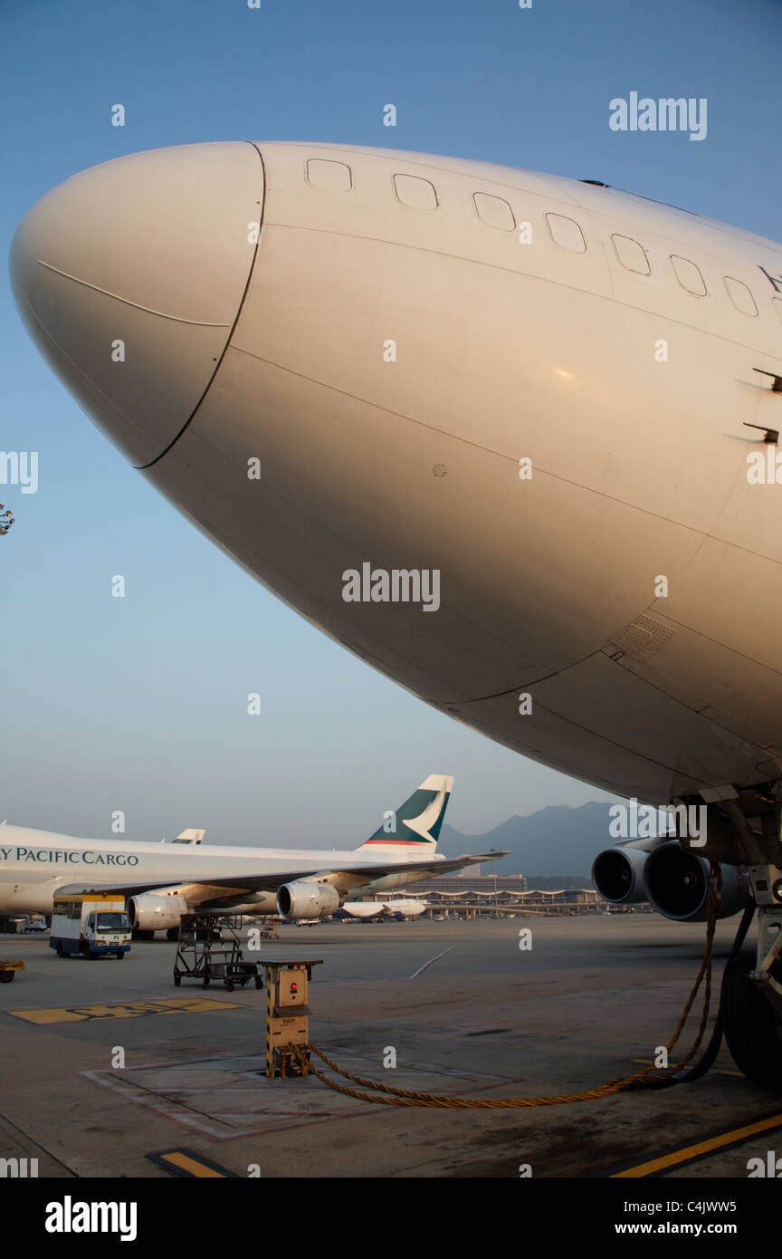 Dragonair plane livery tailfin tail logo Stock Photo - Alamy