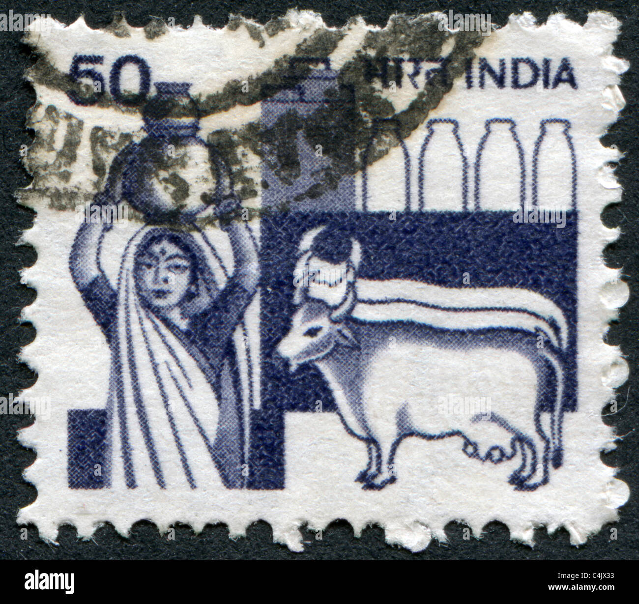 India postage stamp hi-res stock photography and images - Alamy