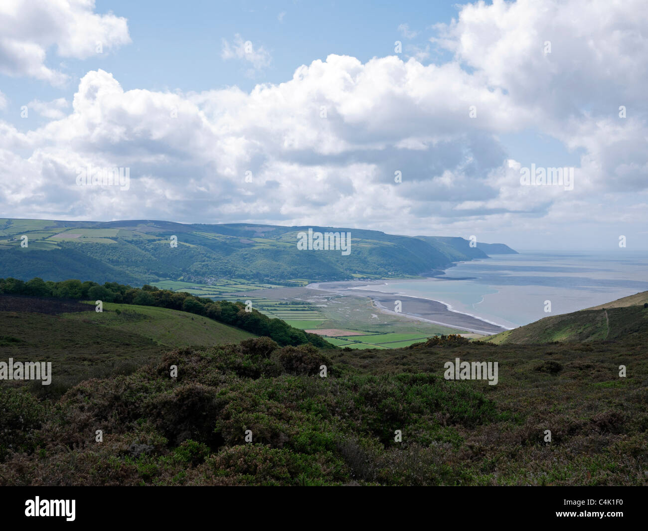 View over Porlock Bay from Selworthy Beacon Stock Photo - Alamy