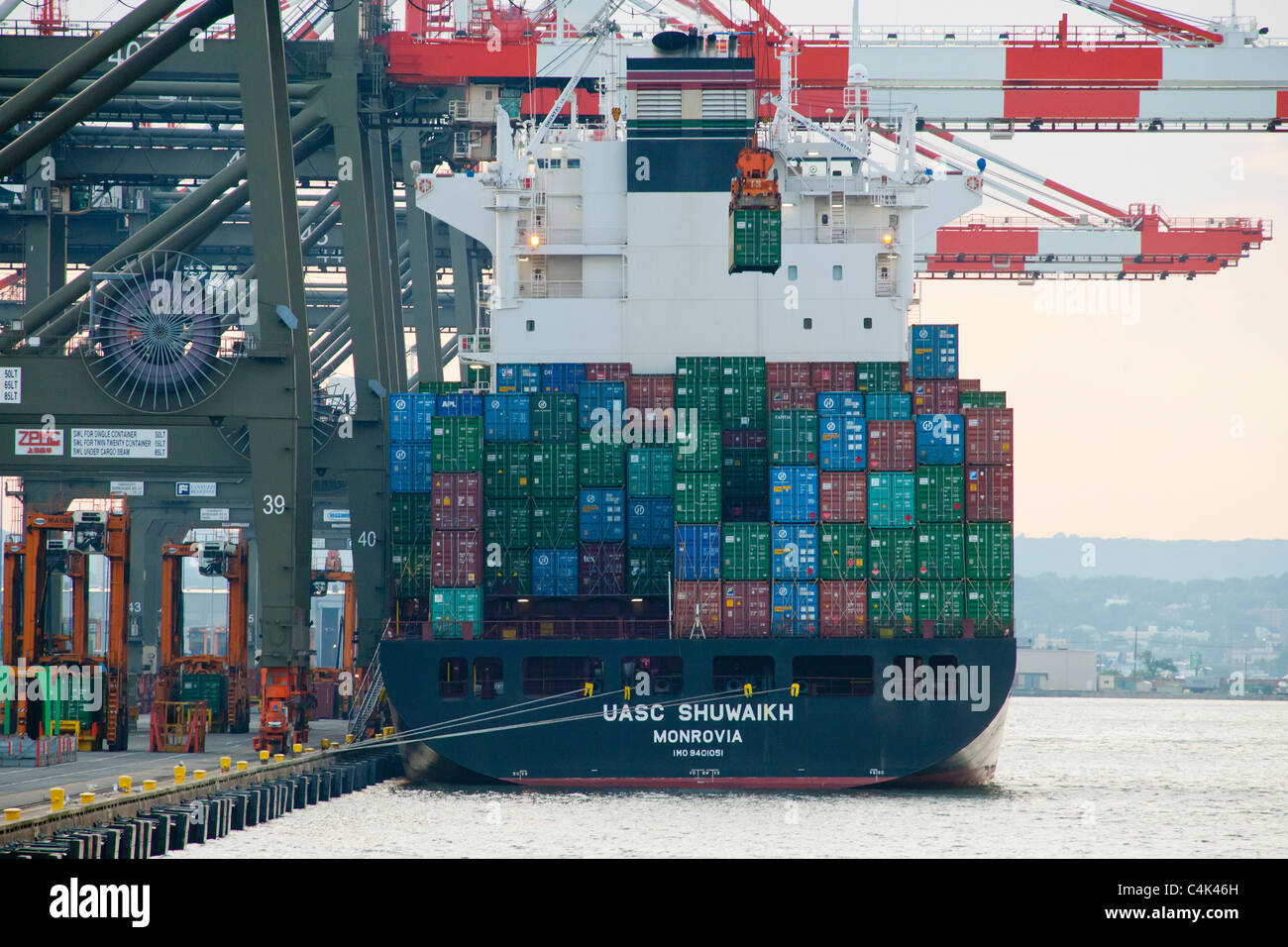 The UASC line Shuwaikh unloads in Port Elizabeth in the New York and ...