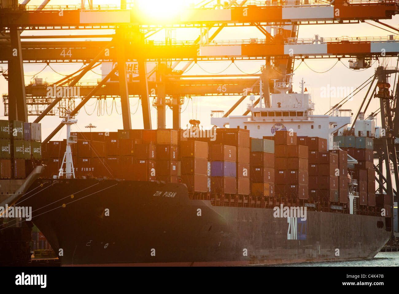 Cargo ship in port elizabeth hi-res stock photography and images - Alamy