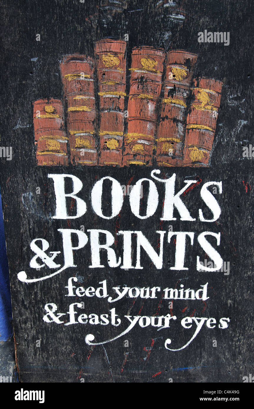 The Old Town Bookshop sign, Victoria Street, Old Town, Edinburgh ...