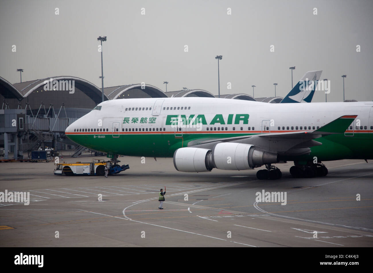 Eva Air Jumbo 747 chek lap kok airport hong kong Stock Photo - Alamy