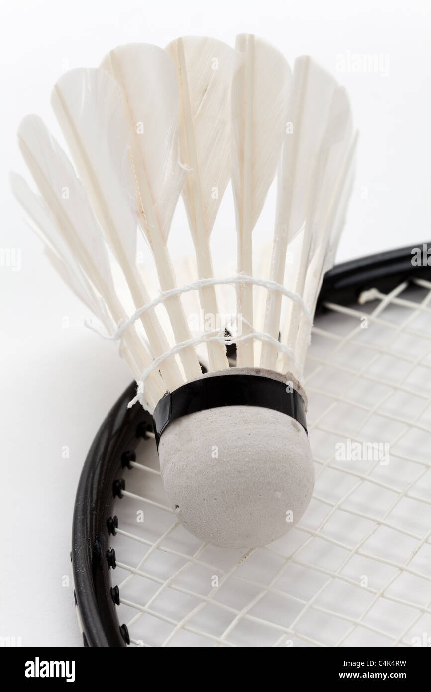 Badminton and Racket close up Stock Photo - Alamy