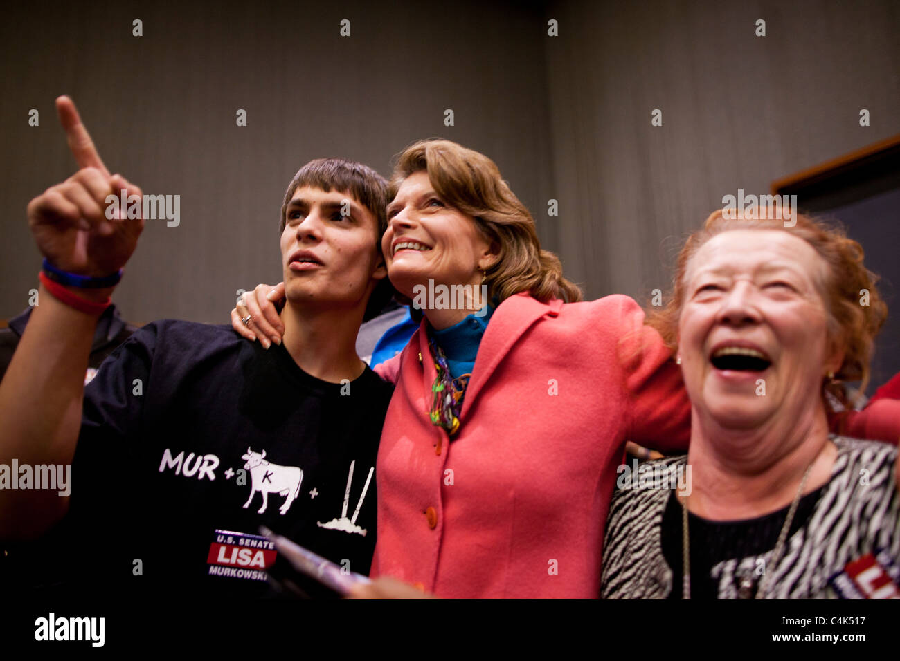 Incumbent write-in candidate for US Senate Lisa Murkowski and family ...