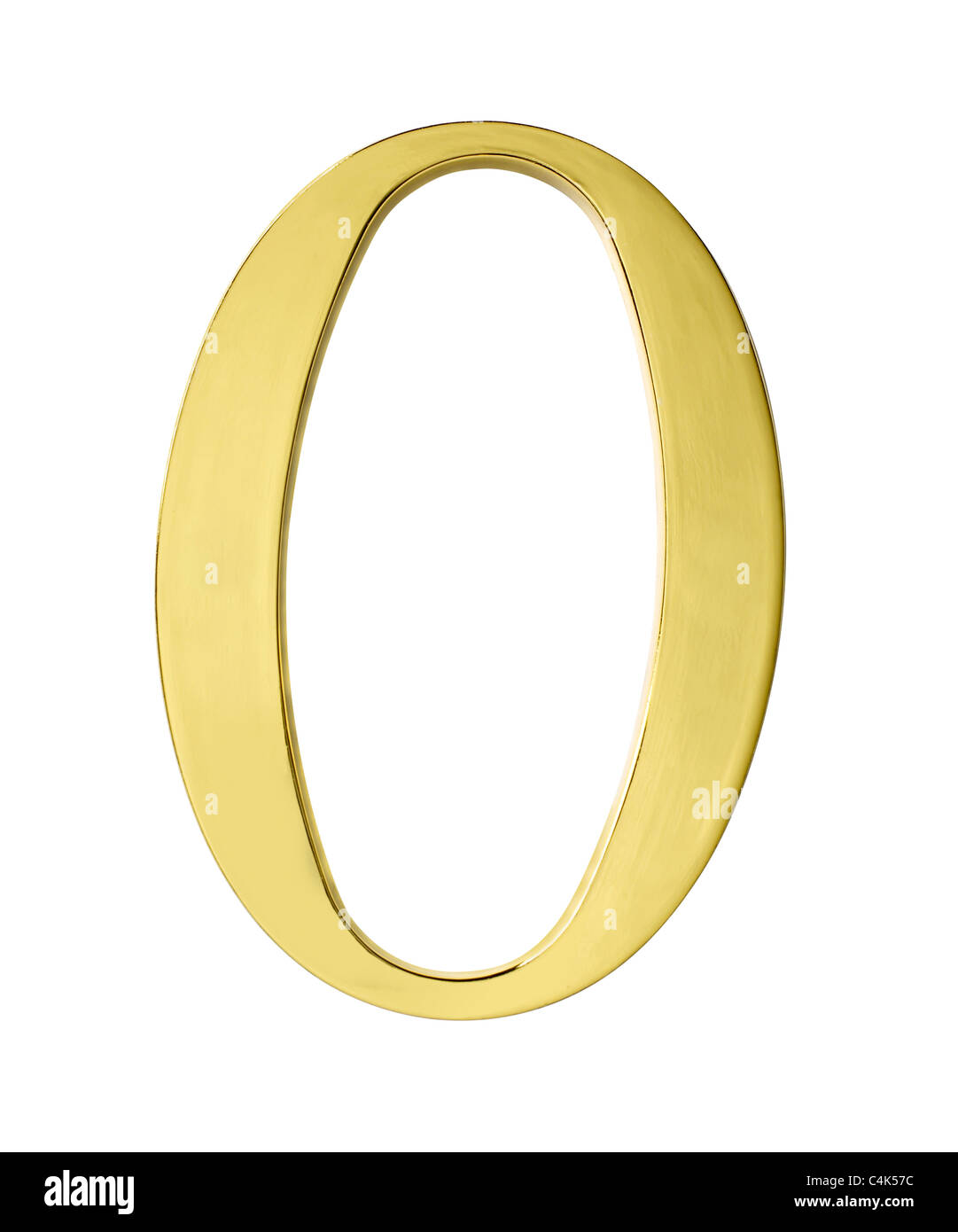 gold metal number zero 0 Stock Photo - Alamy