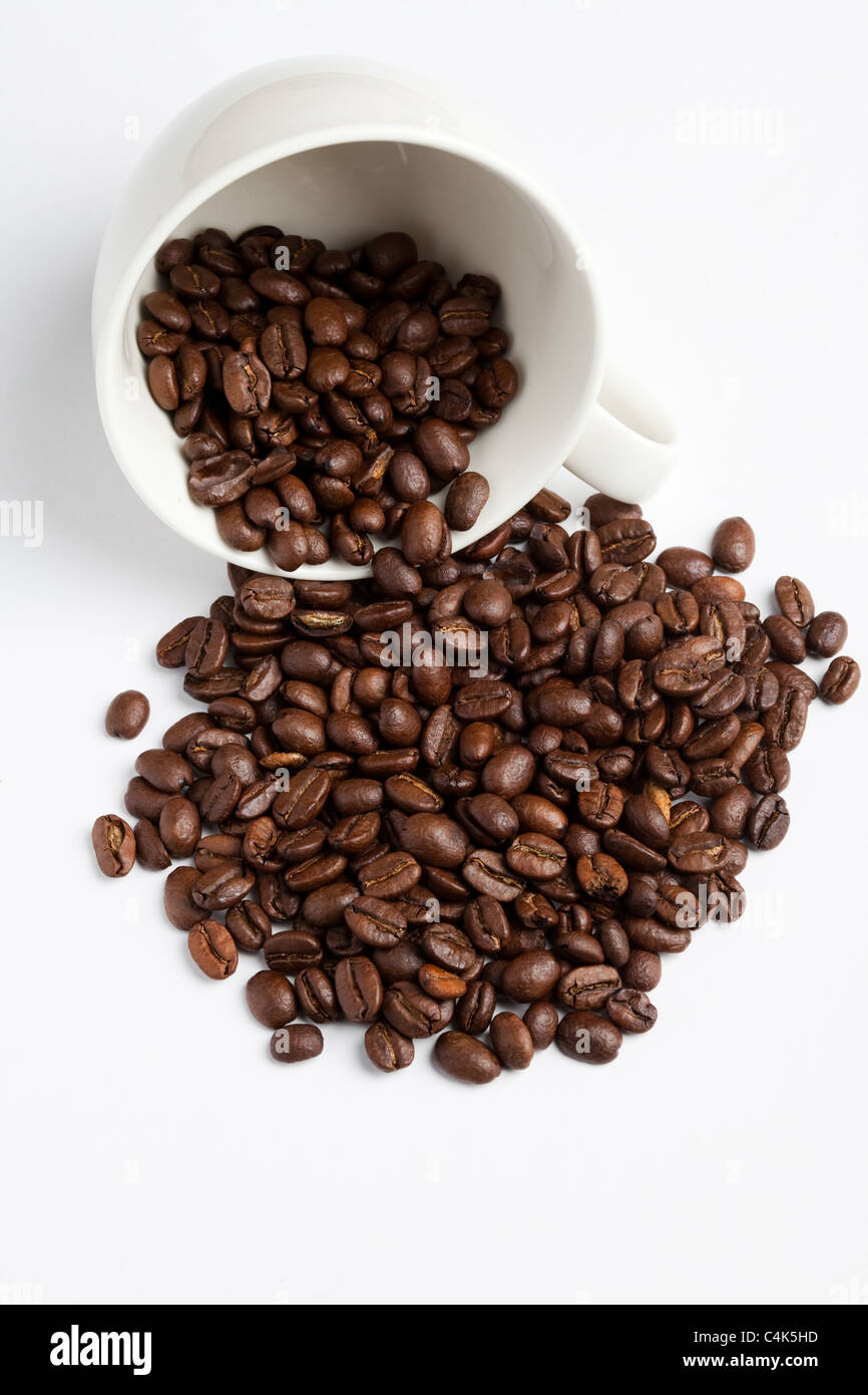 Coffee Bean and cup for background Stock Photo - Alamy