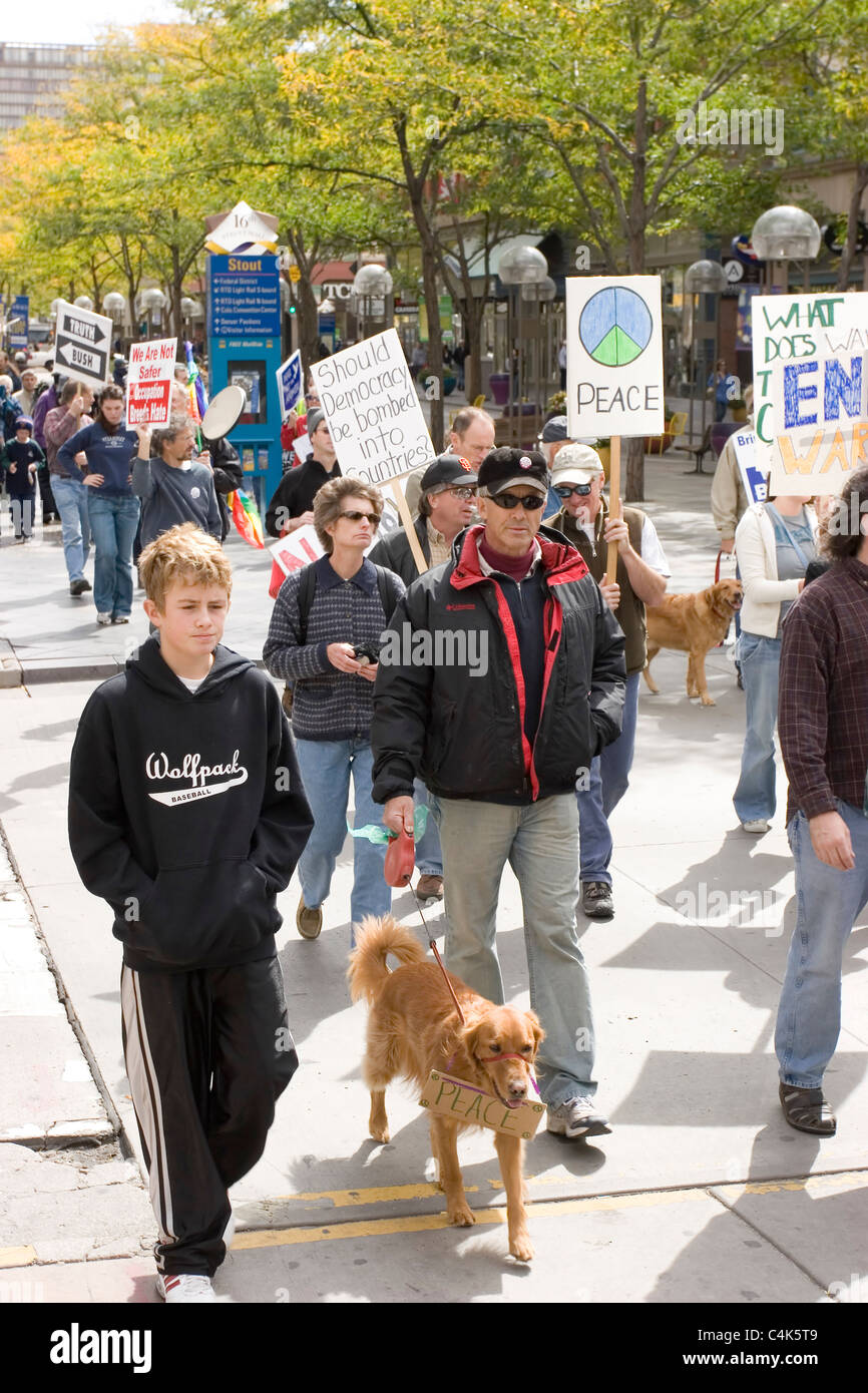 Protest sign around neck hi-res stock photography and images - Alamy