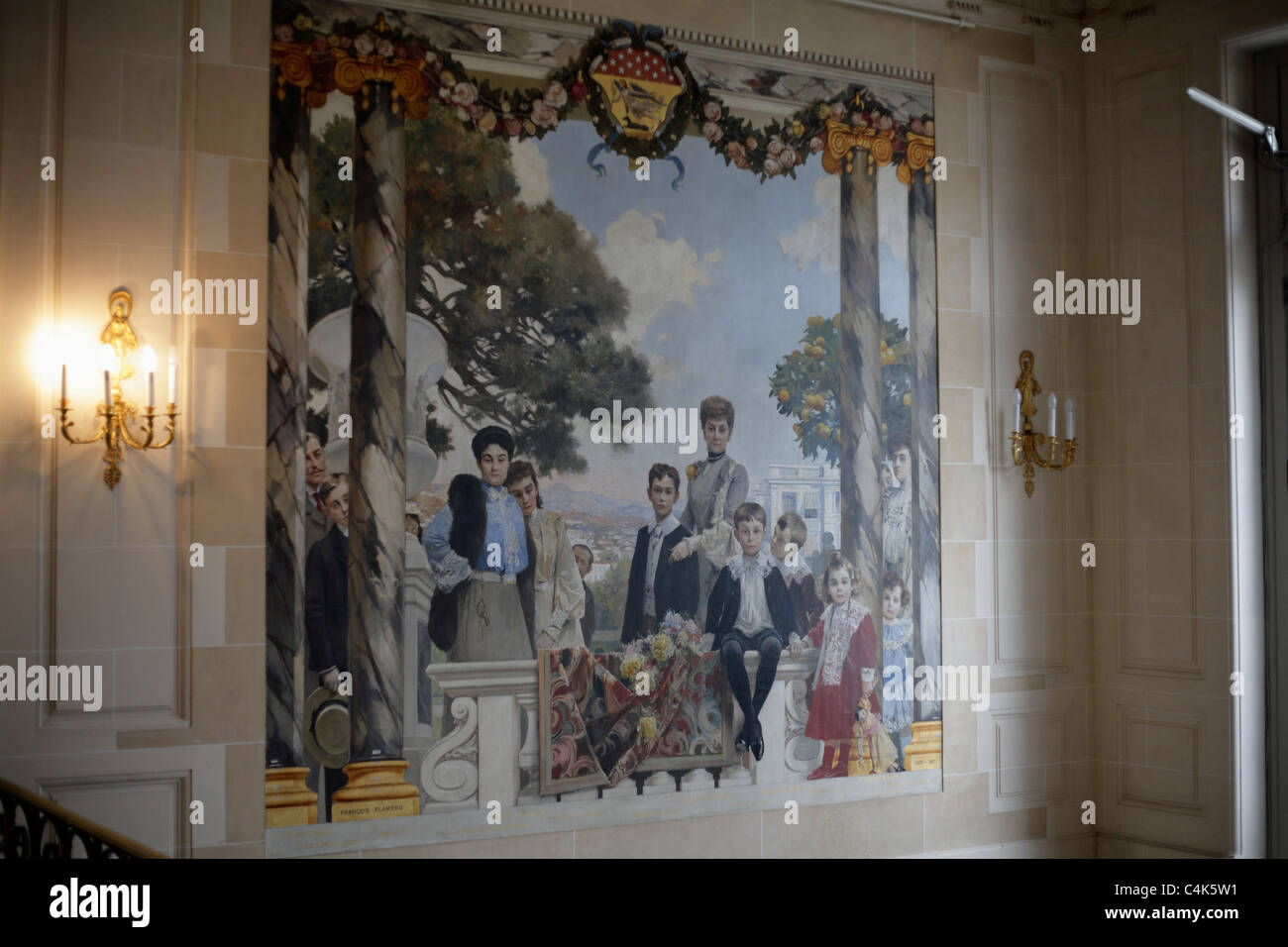Fresco of Massena family Musee Massena on the Promenade des Anglais ...