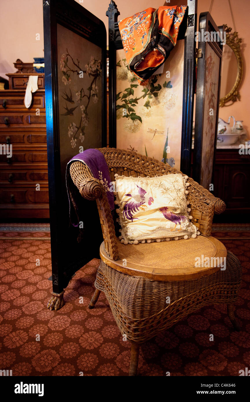 The interiors of Craigdarroch Castle in Victoria, British Columbia, is ...