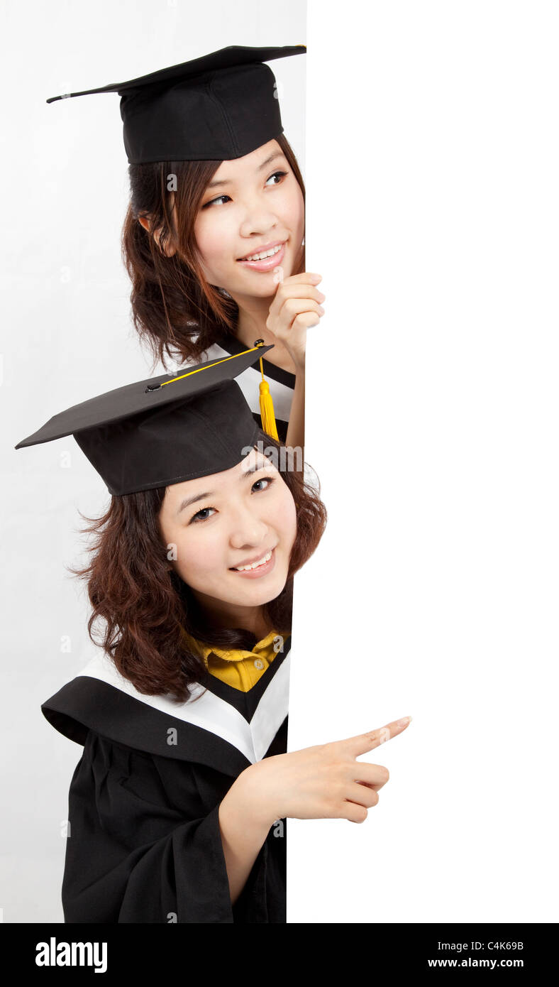 Happy group people holding banner hi-res stock photography and images ...