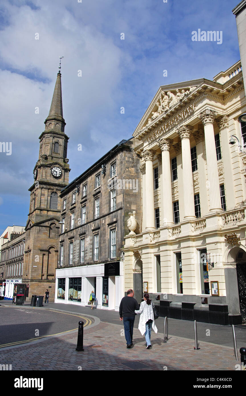 Bridge Street and High Street showing Tollbooth Steeple, Inverness ...