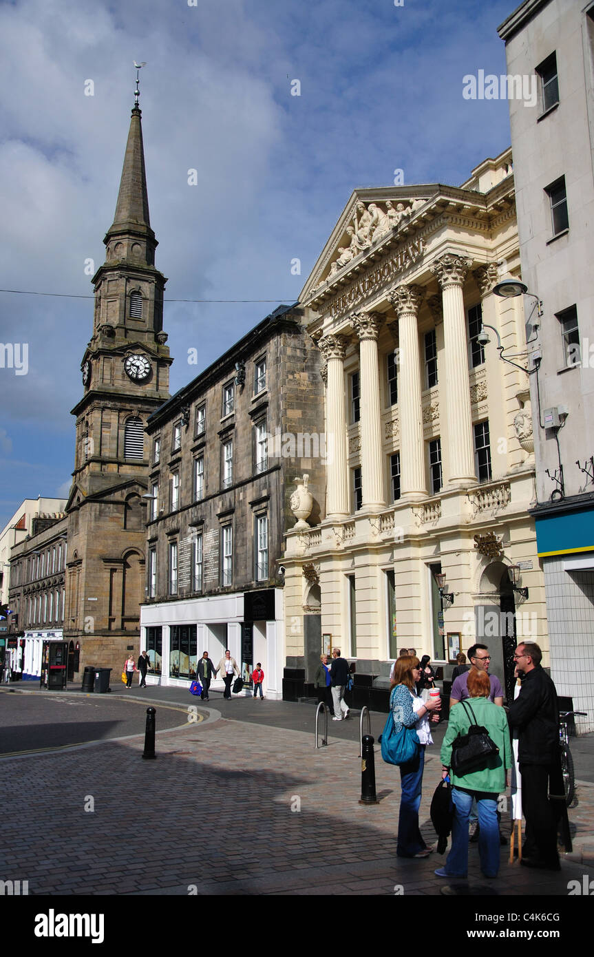 Bridge Street and High Street showing Tollbooth Steeple, Inverness ...
