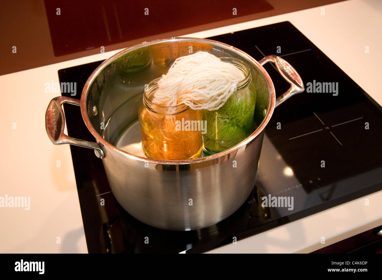 home wool dying Stock Photo - Alamy