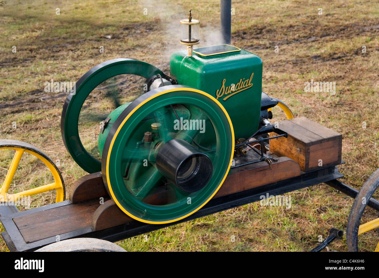 sundial stationary petrol engine power powered Stock Photo - Alamy