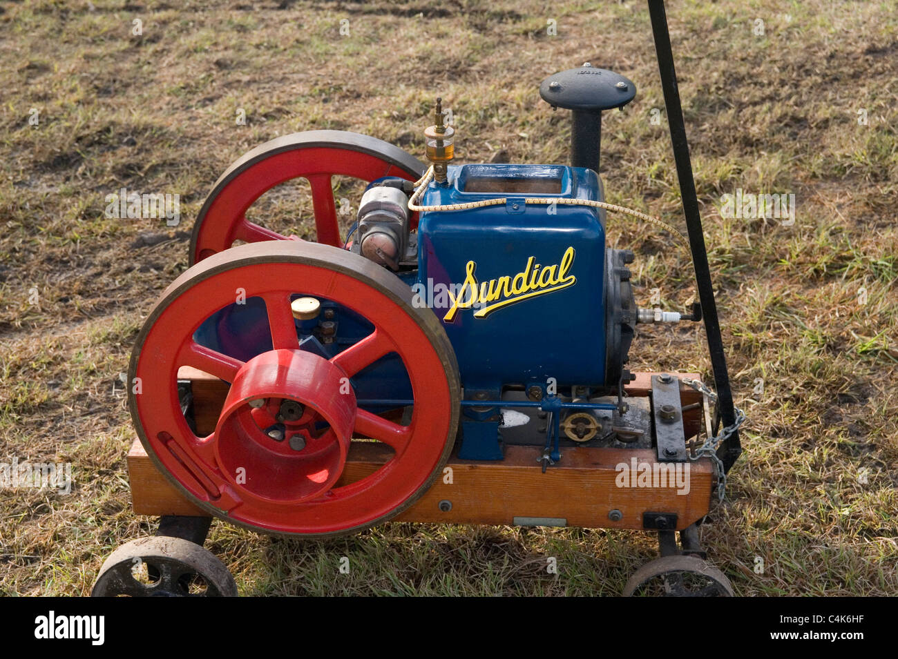 sundial stationary petrol engine power powered Stock Photo - Alamy