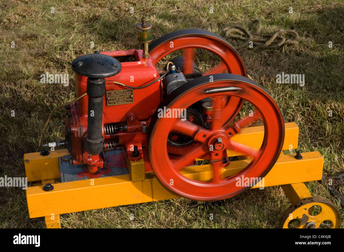 sundial stationary petrol engine power powered Stock Photo - Alamy