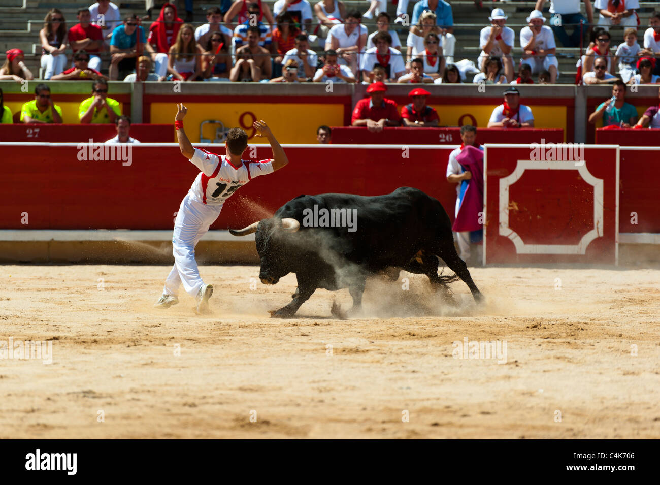 'Festival de Recortadores' (Trimmers Festival), San Fermín street-partying, Pamplona, Navarra ...