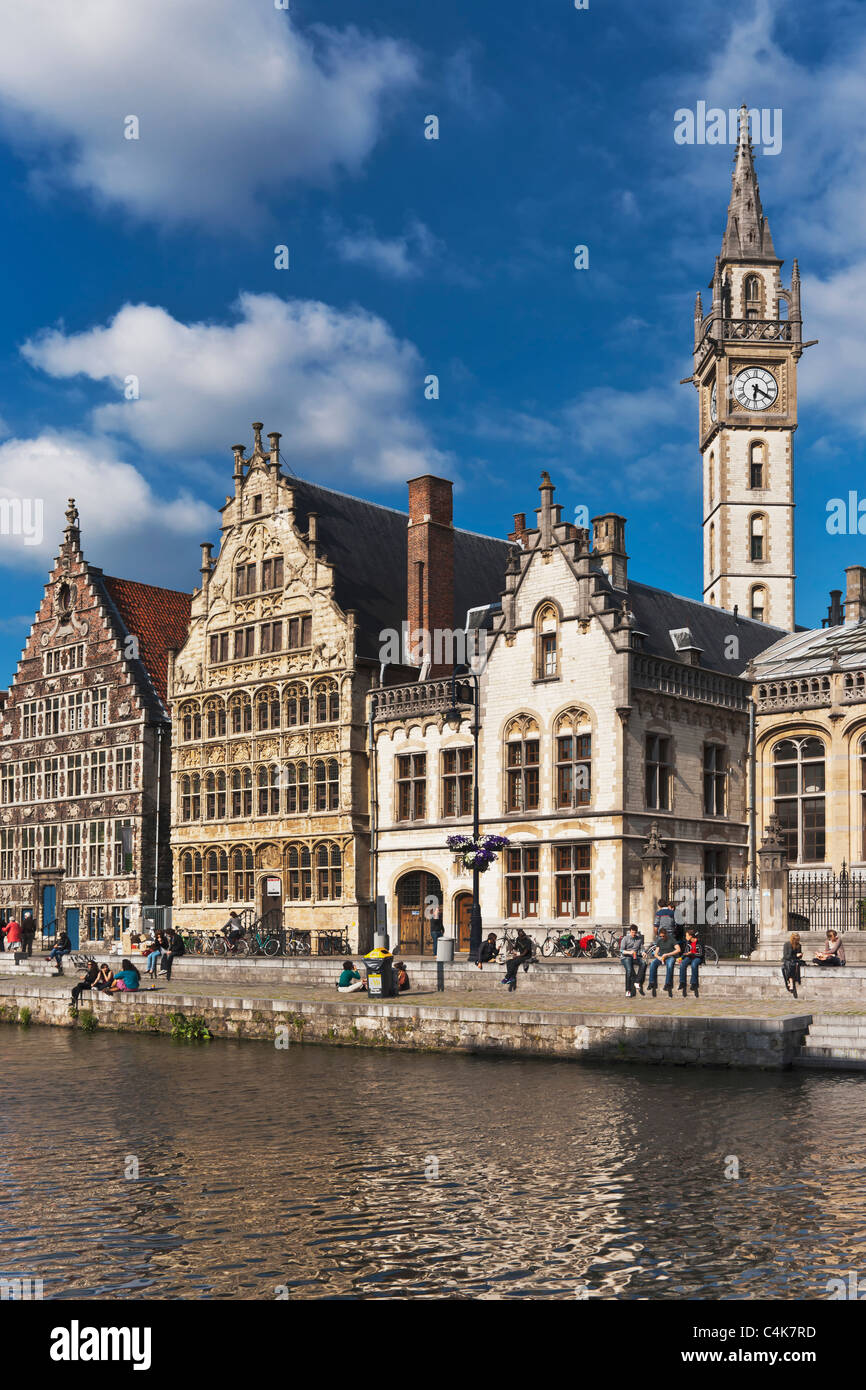 Old graslei harbour ghent belgium hi-res stock photography and images ...