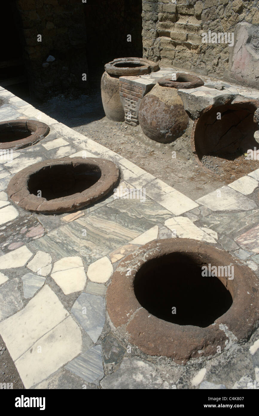 The Grande Taberna, an ancient pub with amphorae set into marble ...