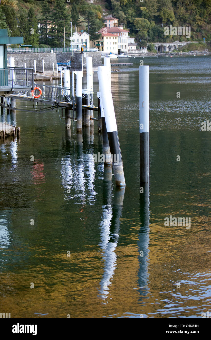 Ferry jetty at Argegno Lake Como Stock Photo - Alamy