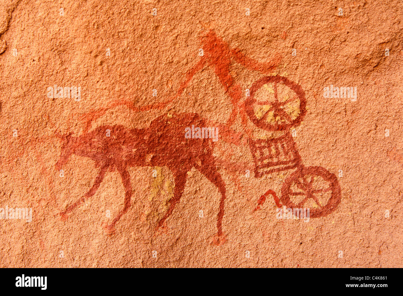 Two weel cart draught animal prehistoric hi-res stock photography and ...
