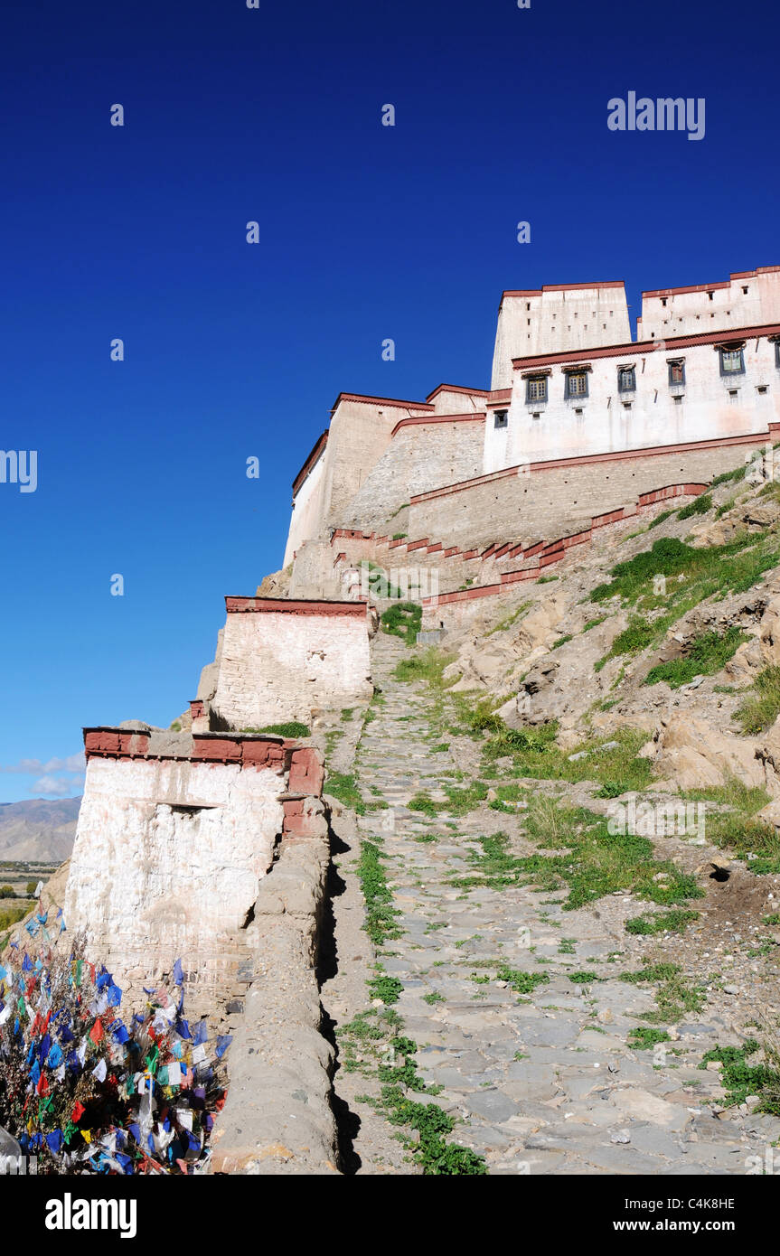 Landmark of an ancient castle in Tibet Stock Photo - Alamy
