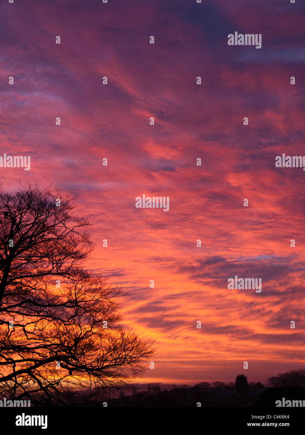 Red cloudy hi-res stock photography and images - Alamy