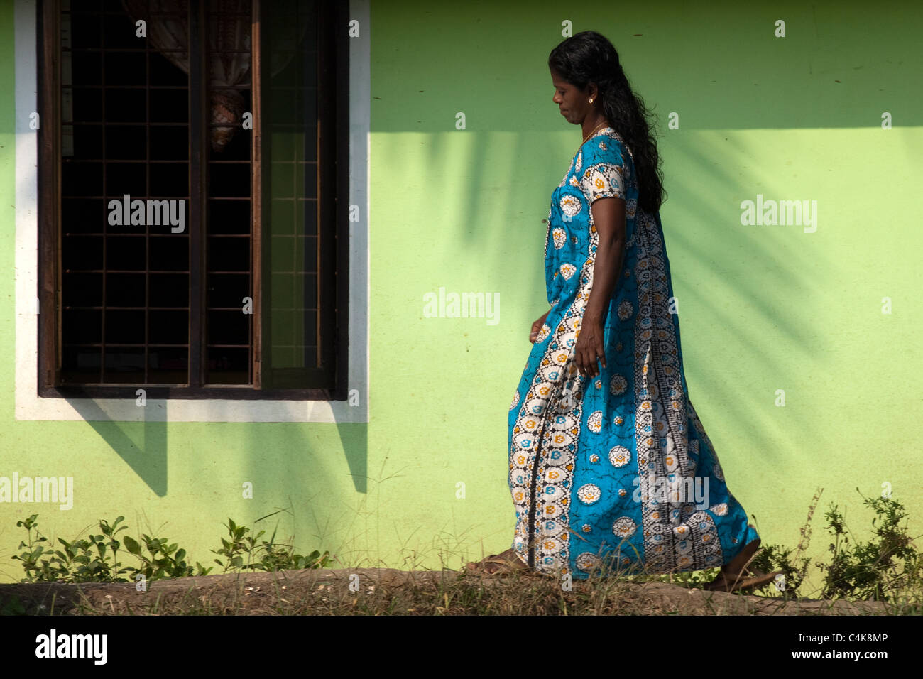 Walking in the backwaters of Alleppey (Alappuzha), Kerala, India Stock ...